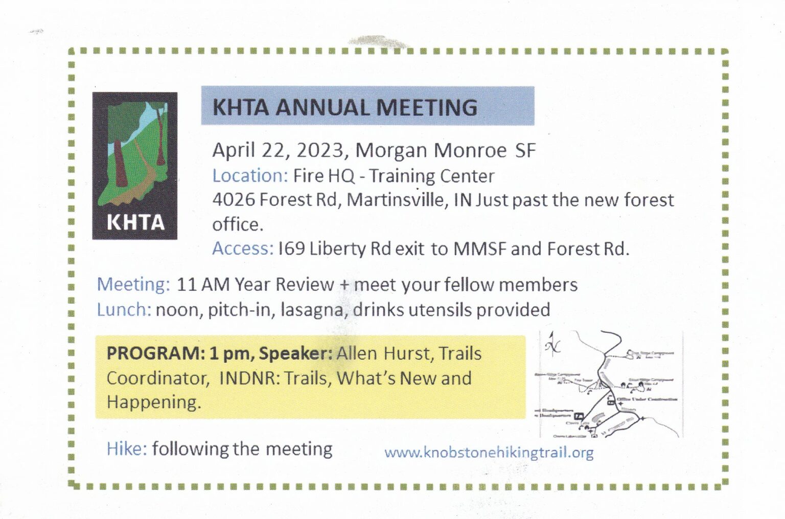 Knobstone Hiking Trail Association – Realizing the 1970s Visionary 160 ...